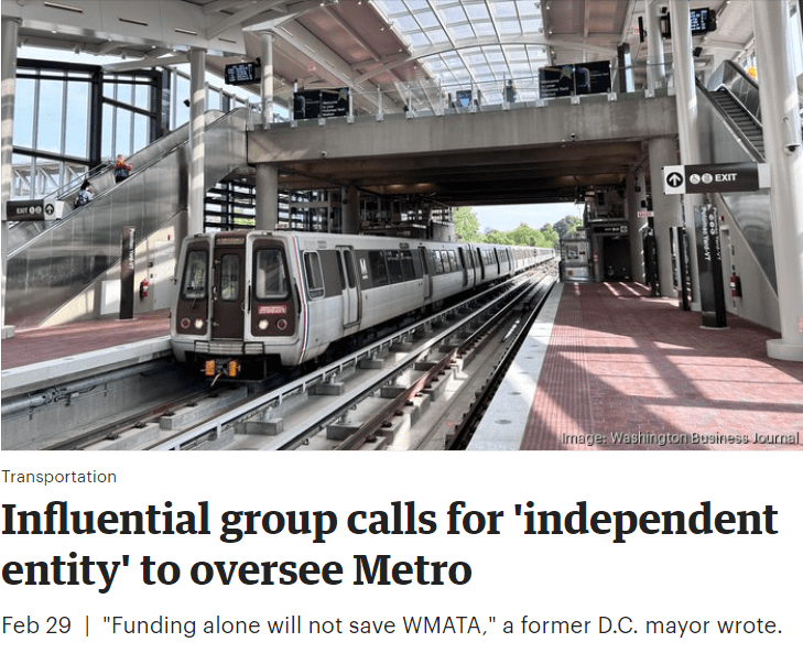 WMATA's Long-Term Sustainability and Success Federal City Council